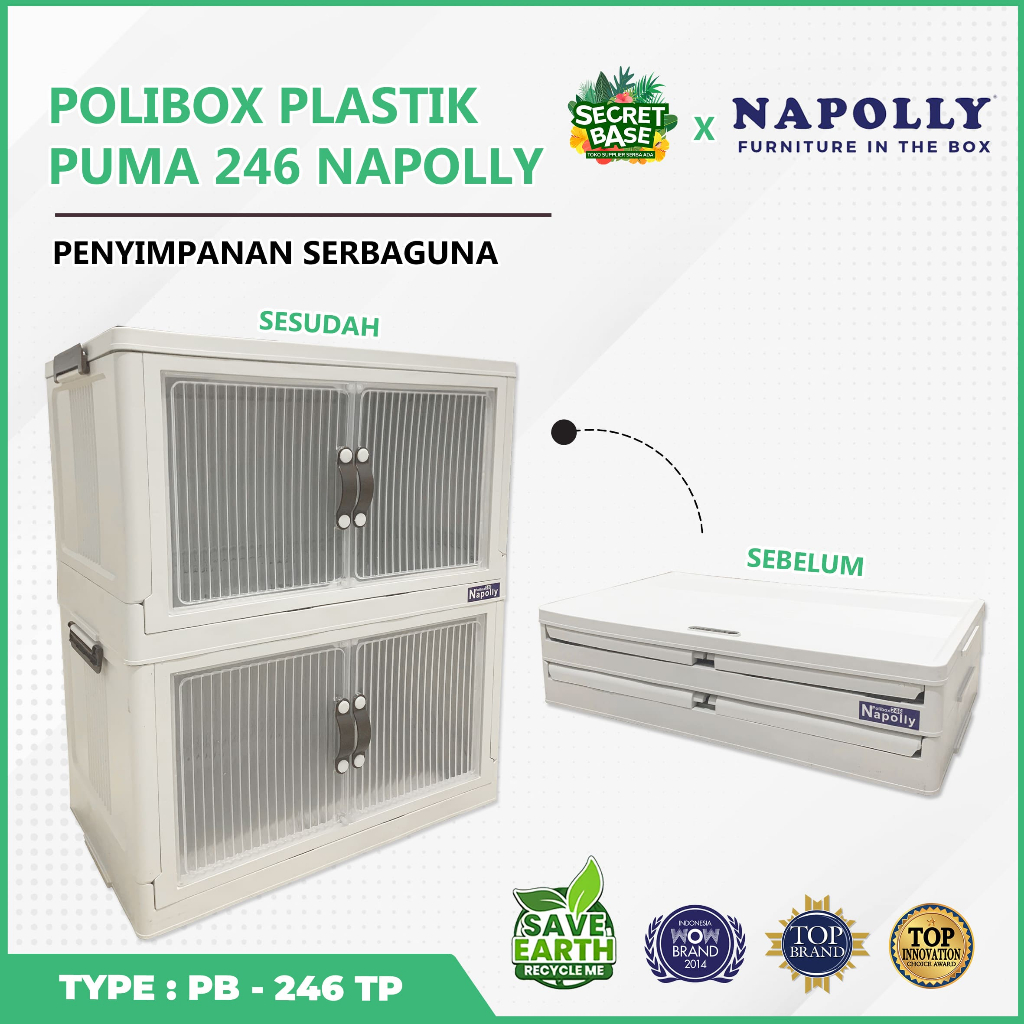 Jual NAPOLLY POLIBOX 246 SUSUN 2 + RODA - Almari Plastik / Bok / Lemari ...