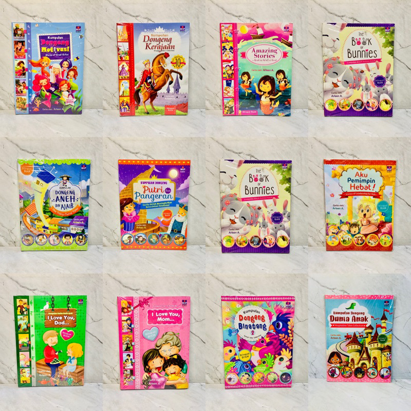Jual Buku Cerita Kumpulan Dongeng Bilingual by Arleen A : Aku Pemimpin Hebat / Kerajaan / Aneh ...