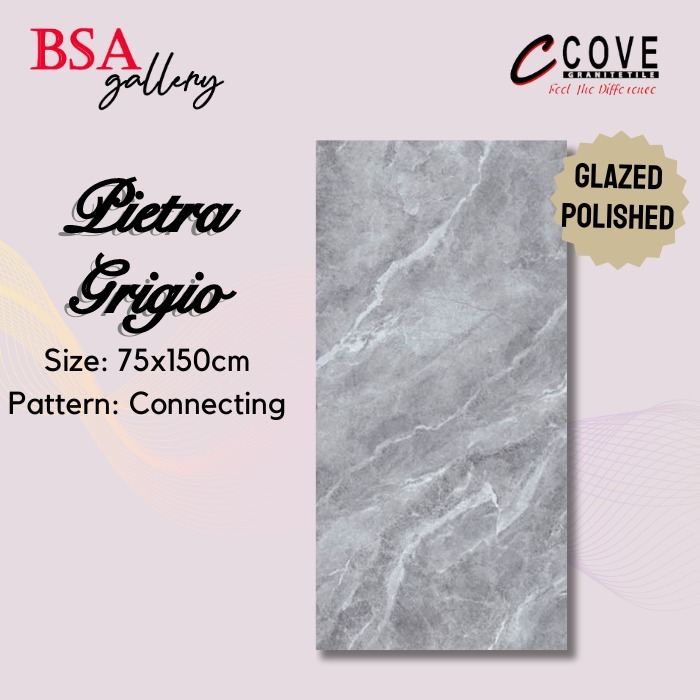 Jual GRANIT COVE BIG SLAB 75X150 PIETRA GRIGIO GRANITE TILE ABU MARMER ...