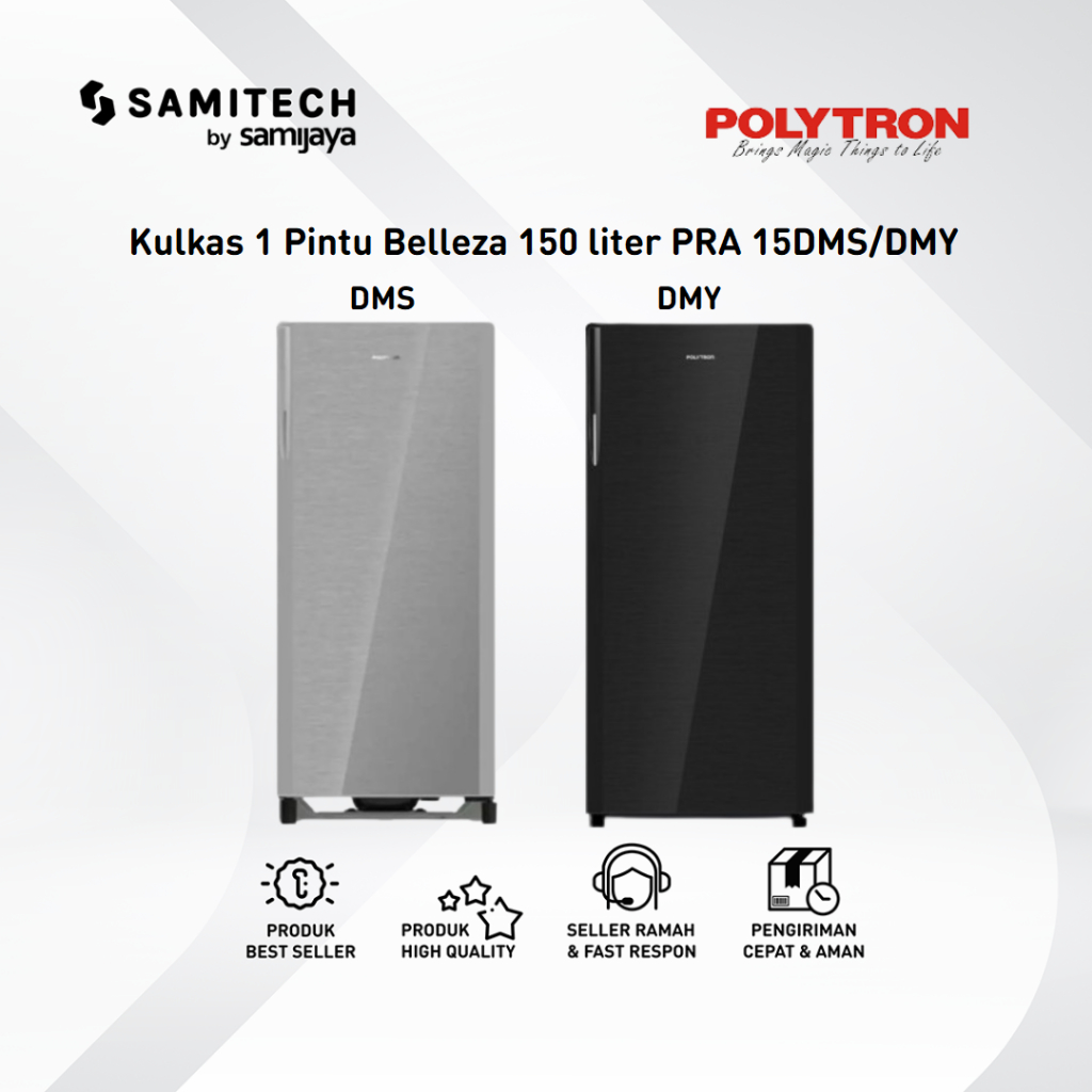 Jual KULKAS 1 PINTU POLYTRON PRA-15DMY PRA 15DMY PRA-15DMS 15DMS WITH ...