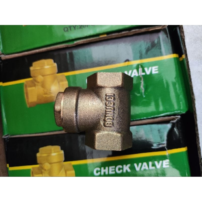 Jual Check Valve Kuningan 1/2 Inch Bonucci / Klep Tabok / Swing Check ...