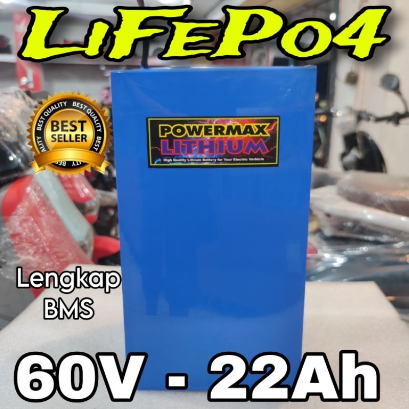 Jual Baterai LiFePO4 60V 22Ah BMS 40Ah Lithium Ferro Phospate LFP Cocok ...