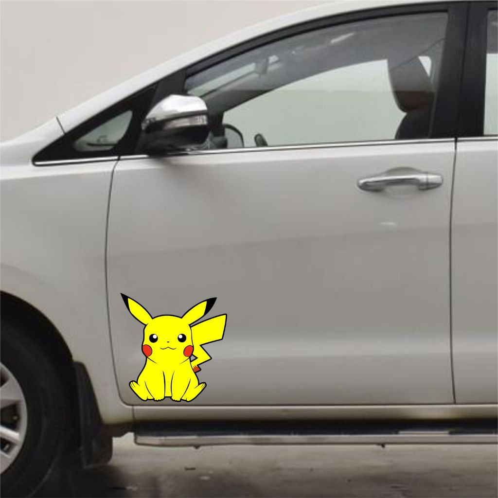 Jual stiker mobil cutting sticker pokemon stiker pikachu pintu mobil ...
