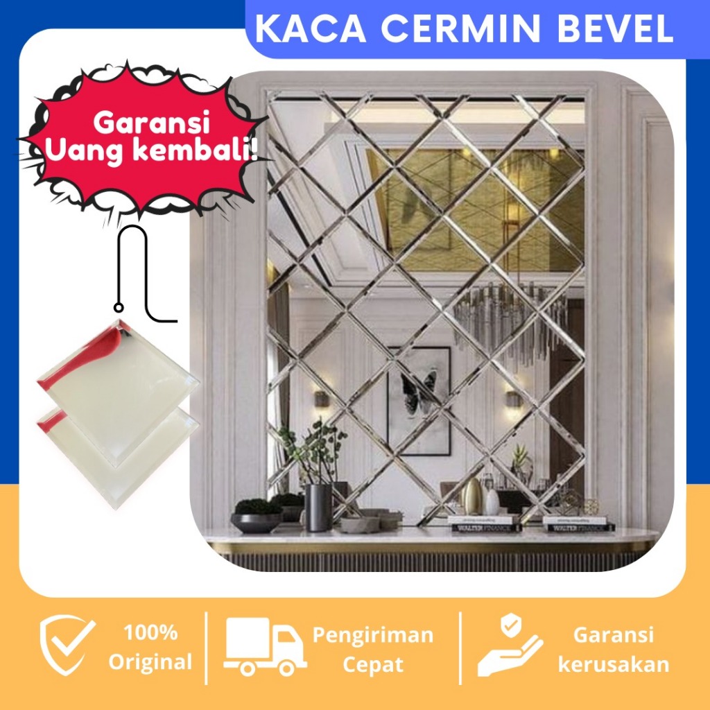 Jual KACA CERMIN BEVEL 20cm x 20cm DAN 15cm x 15cm Tebal 5mm | Shopee ...