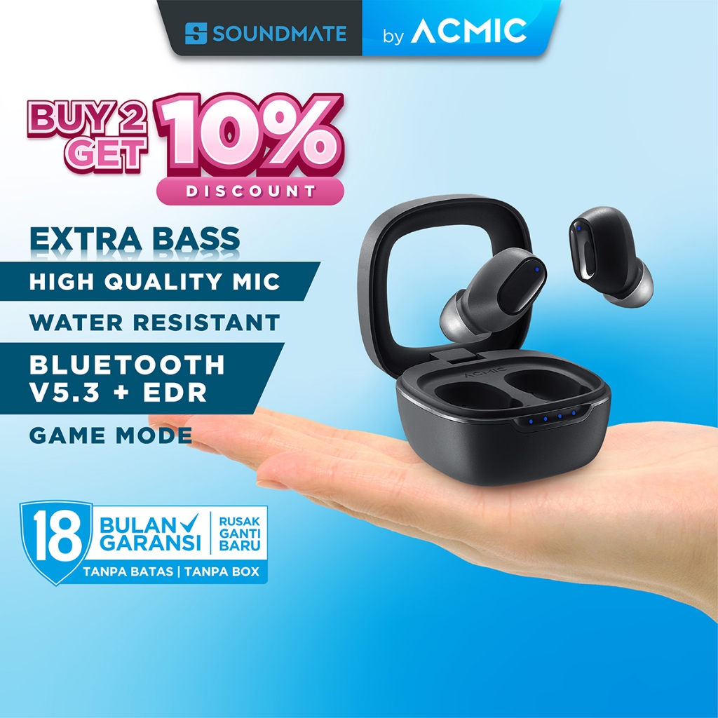 Jual ACMIC ZENDIO LITE True Wireless Bluetooth Earphone Mini Earbuds ...