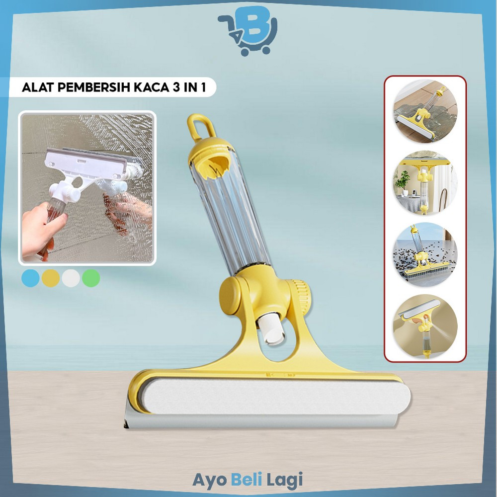 Jual Alat Pembersih Kaca 3IN1 dengan Spray Serbaguna / Set Pembersih ...