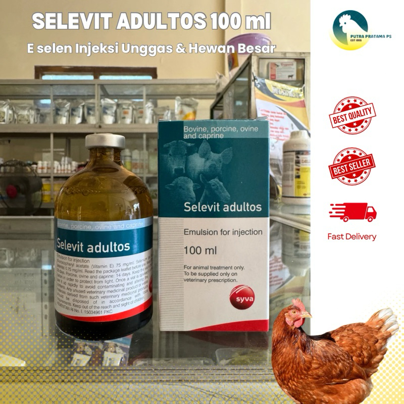 Jual SELEVIT ADULTOS 100 ml SYVA E Selenium Selen untuk Hewan | Shopee ...