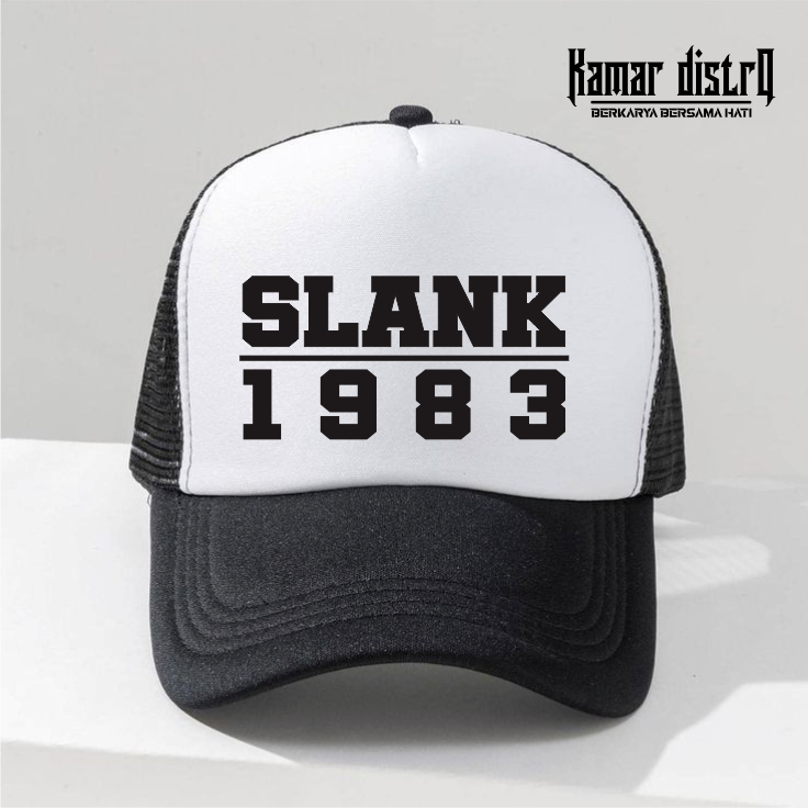 Jual topi trucker logo slank 1983/ topi trucker logo slankers/ topi ...