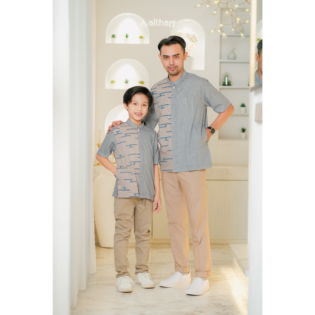 Jual Baju Koko Couple Ayah Anak Althaff Seri Hasbi | Shopee Indonesia