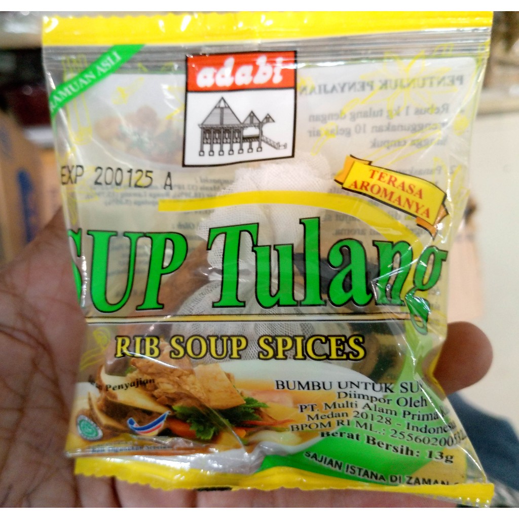 Jual Adabi Sup Tulang RIB Soup Spices ( Bumbu untuk Sup Tulang ) 13 gr ...