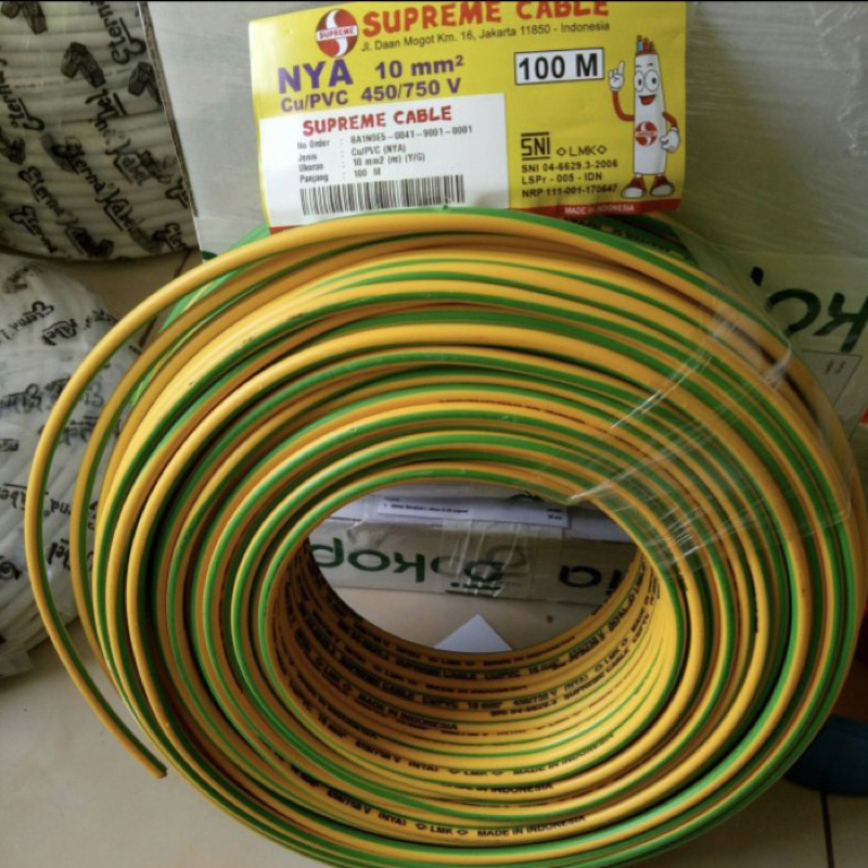 Jual NYA 1x10 mm SUPREME | KABEL GROUNDING 1x10 / NYA 1 x 10 mm ...