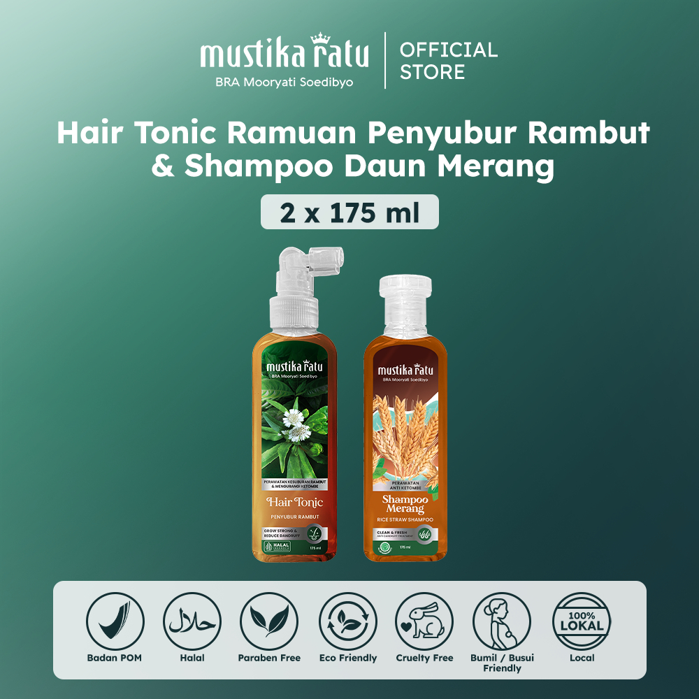 Jual Mustika Ratu Bundling Shampoo Merang & Ramuan Penyubur Rambut ...