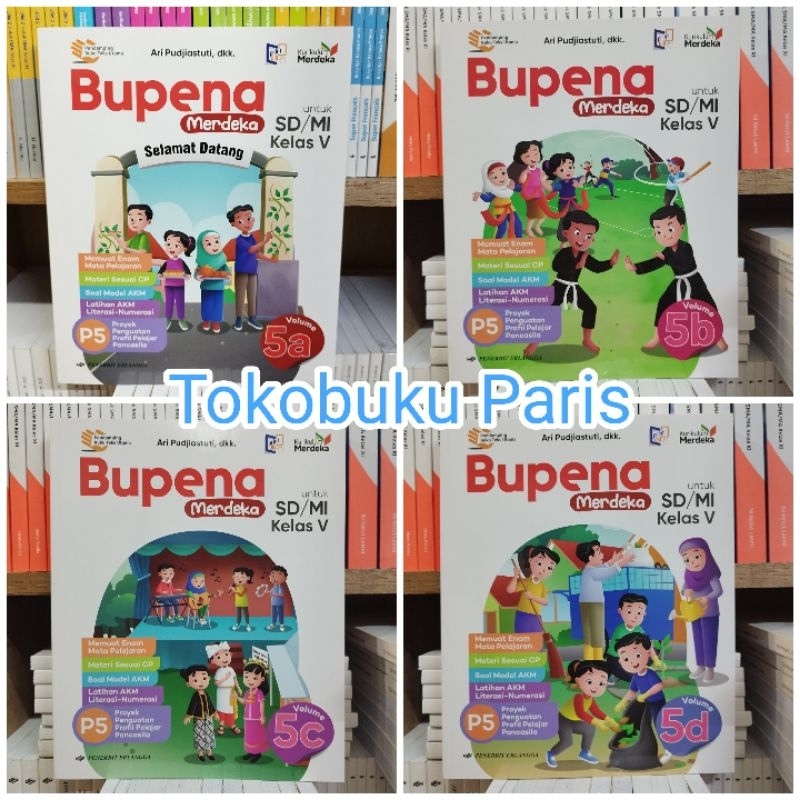 Jual ORI Buku siswa Bupena sd mi kelas 5A 5B 5C 5D kurikulum merdeka Erlangga | Shopee Indonesia
