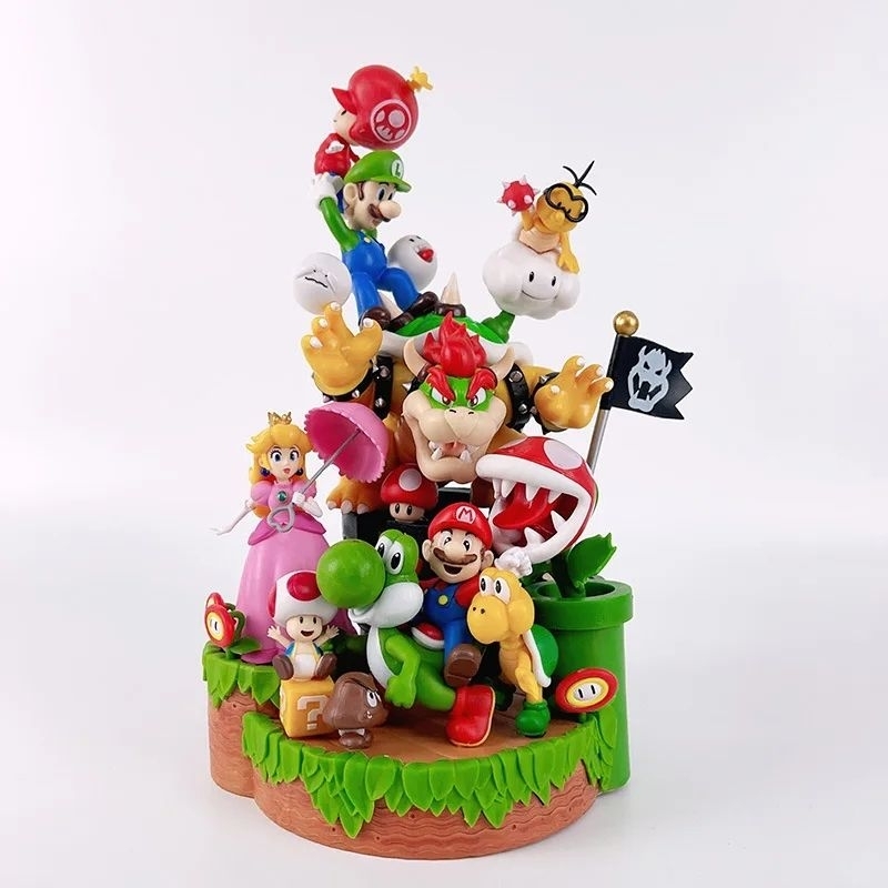 Jual Mainan Action Figure Super Mario Luigi Bowesr Peach Yosih | Shopee ...