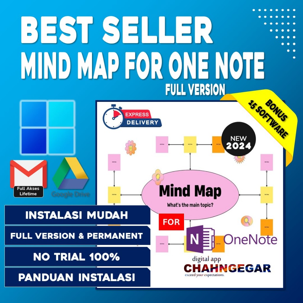 Jual Mind Map for OneNote 2024 Full Key Lifetime Software Add-in Mind ...