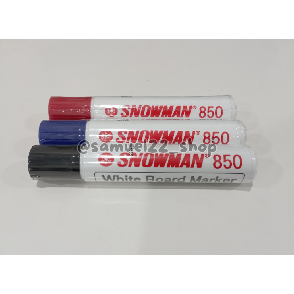 Jual Spidol Whiteboard Snowman Jumbo 850 / Spidol Papan Tulis Snowman ...