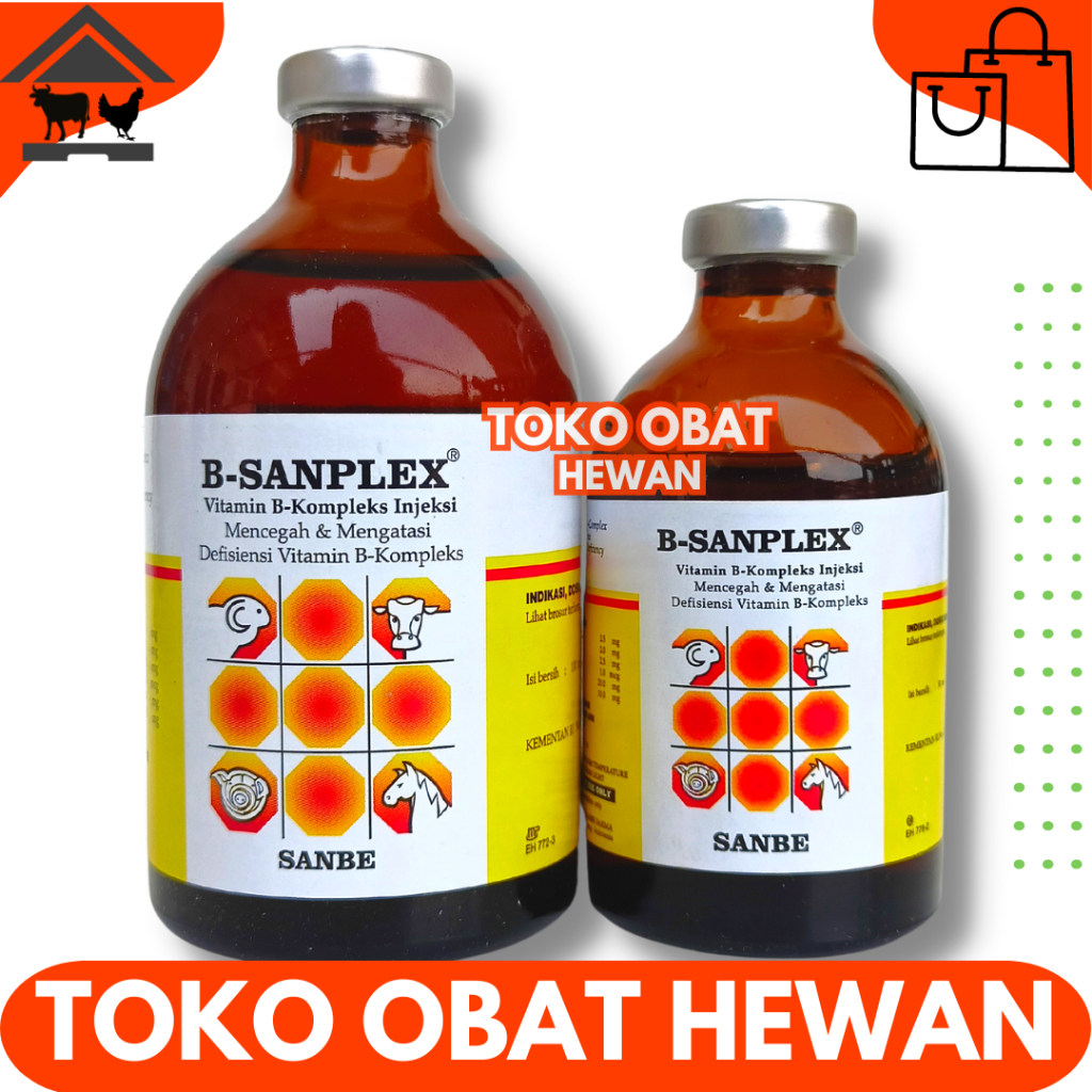 Jual B SANPLEX 50 ml dan B SANPLEX 100 ml - Vitamin B Kompleks Hewan ...