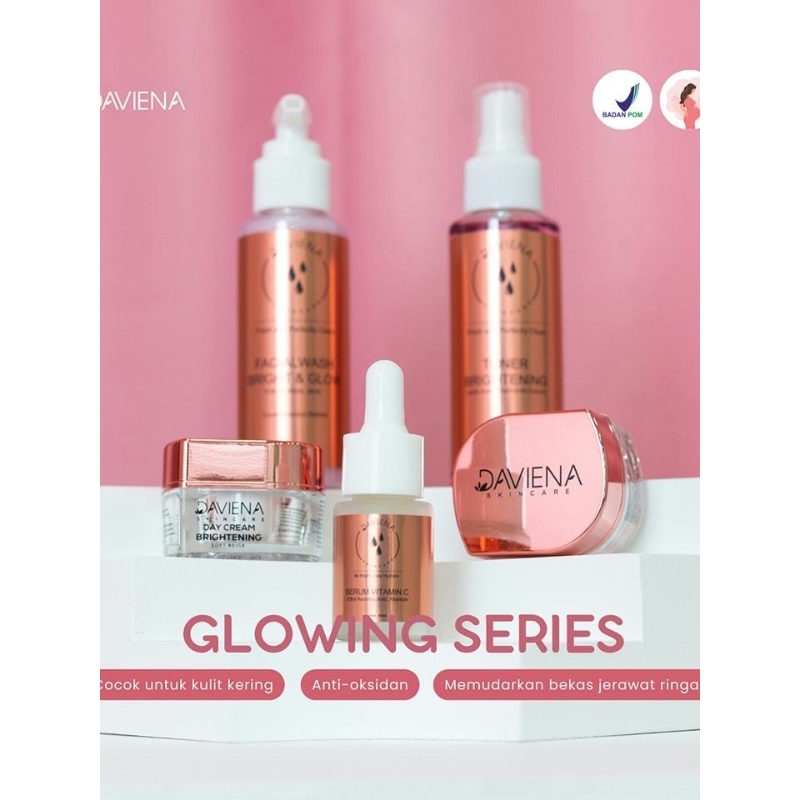 Jual DAVIENA SKINCARE GLOWING SERIES DAVIENASKINCARE PAKET GLOWING ...