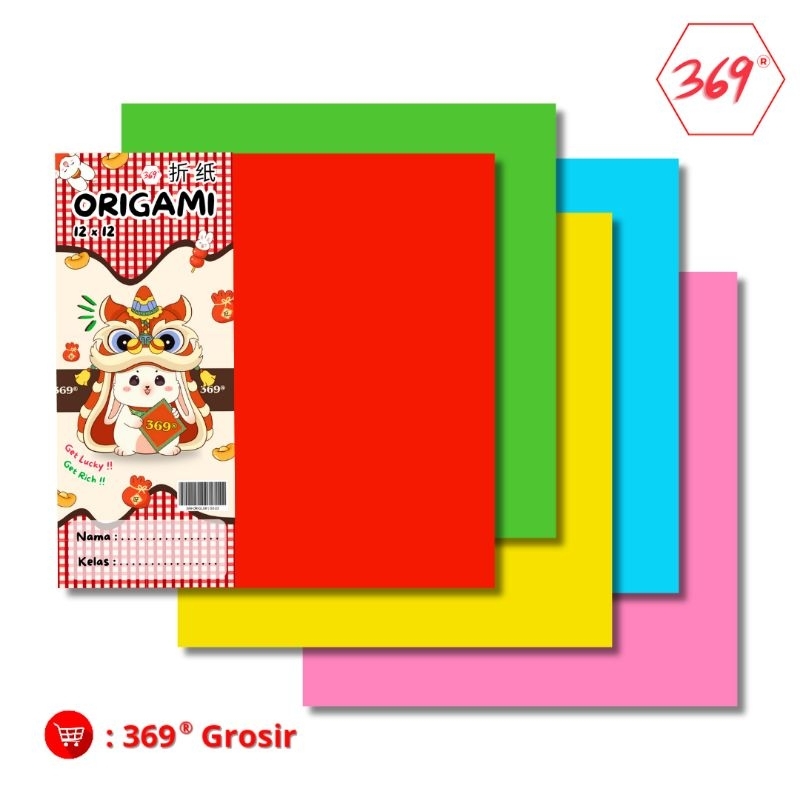 Jual 369 - Kertas Lipat / Origami Ukuran 12 x 12 isi 20 Lembar 2 sisi ...