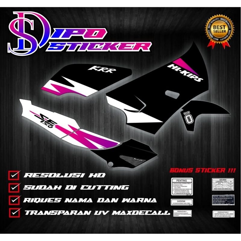 Jual Stiker striping ninja krr custom 01 transparan UV bisa riquest ...