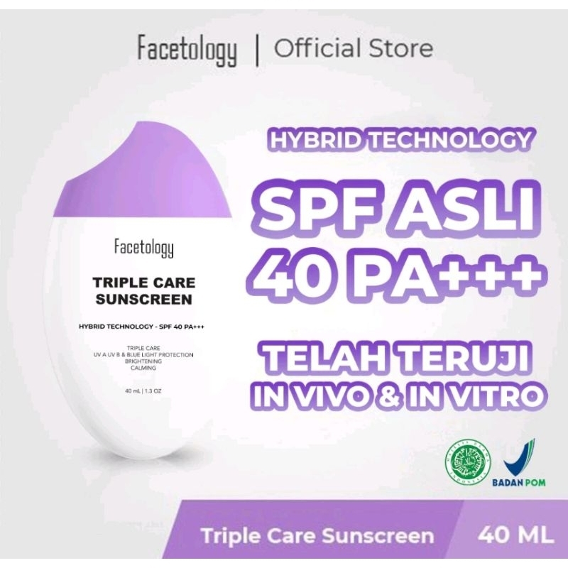 Jual FACETOLOGY TripleCare Sunscreen factology facetologi suncreen ...