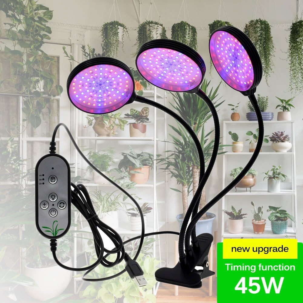 Jual Lampu Tanaman Hidroponik Bonsai Bunga Indoor Pengganti Matahari 3 Head Waterproof Grow ...