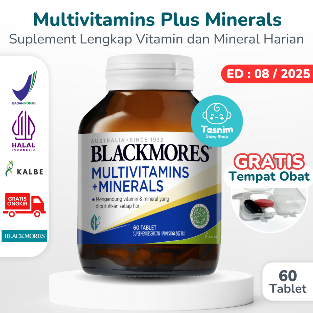 Jual TBS - Blackmores - Multivitamins Plus Minerals Tabs - Kalbe 60 Tablet - BPOM - Halal ...