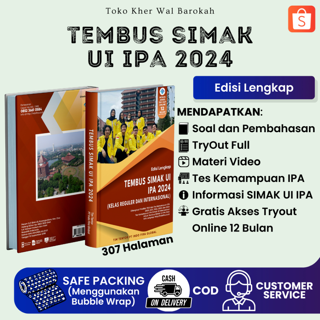 Jual New Buku TEMBUS SIMAK UI IPA 2024 (Edisi Lengkap) Sesuai Dengan Kisi-kisi Terbaru SIMAK UI ...