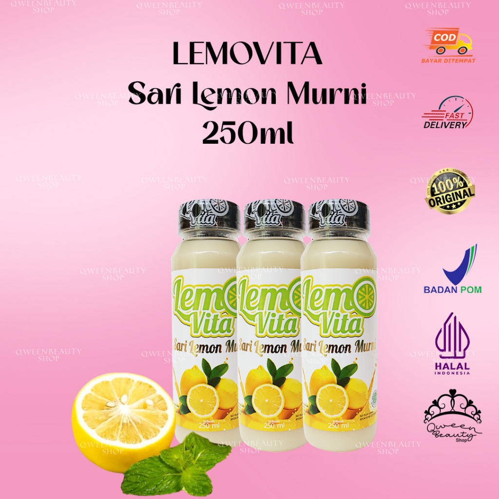 Jual [ 250ml ] BPOM LEMOVITA Sari Lemon Murni Jus Lemon Jus Diet ...