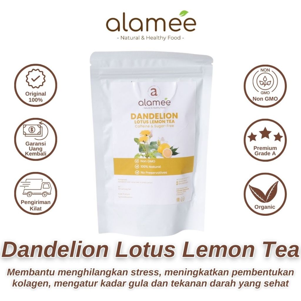 Jual Teh Bunga Dandelion Tea with Lotus Lemon Fruit Daun Lotus dan Buah ...