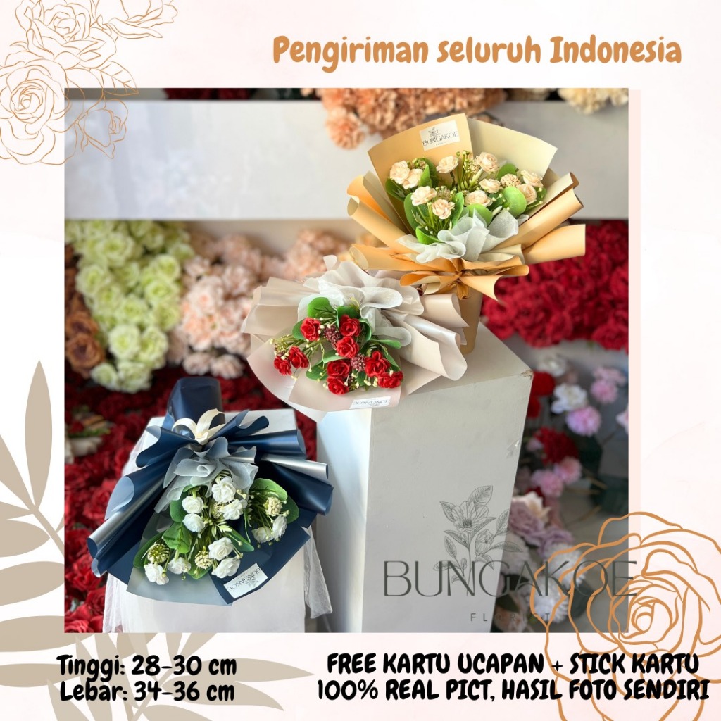 Jual BOUQUET BUNGA BABY ROSE - BUKET BUNGA PALSU BOUQUET ARTIFICIAL ...