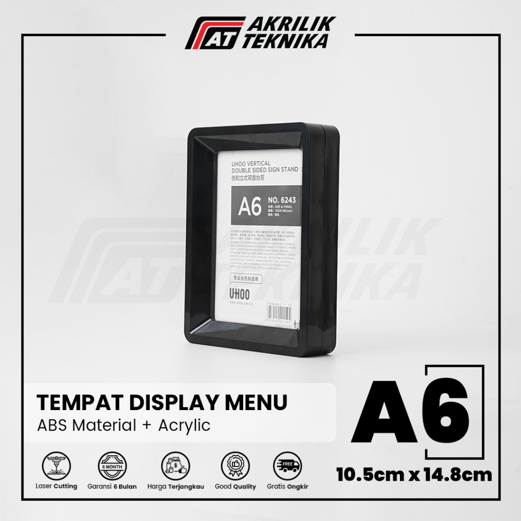 Jual 【UHOO】Standing Sign Tent Card Holder Acrylic / Tempat Display Menu ...
