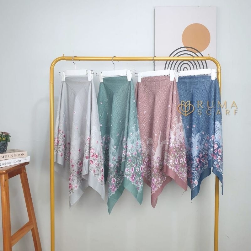 Jual RUMA SCARF - HIJAB SEGI EMPAT VOAL MOTIF STANDAR (AC) | Shopee Indonesia