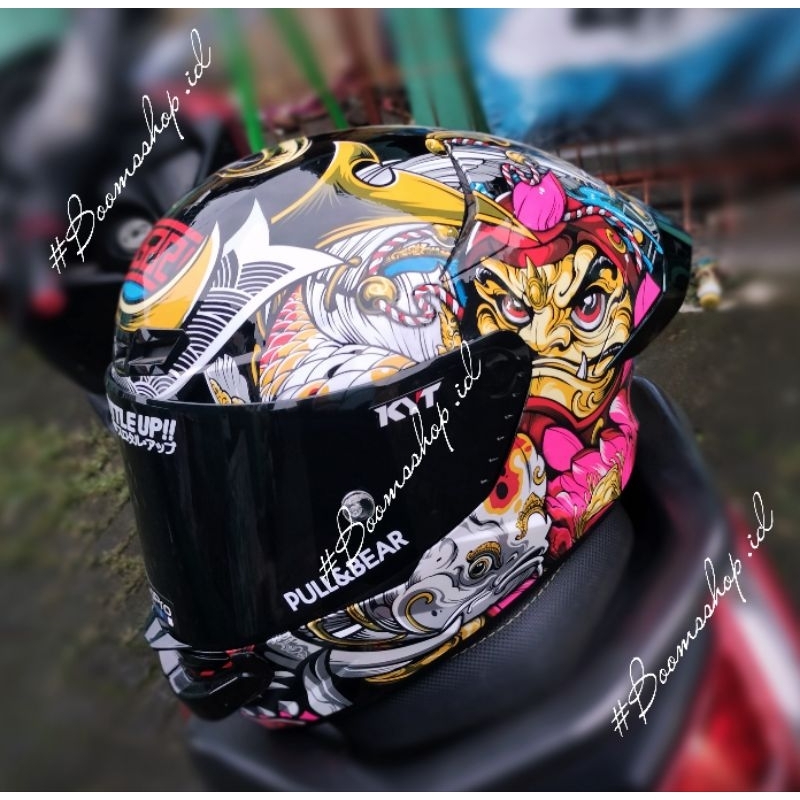 Jual helm Kyt tt course repaint livery demon samurai upgrde | Shopee ...