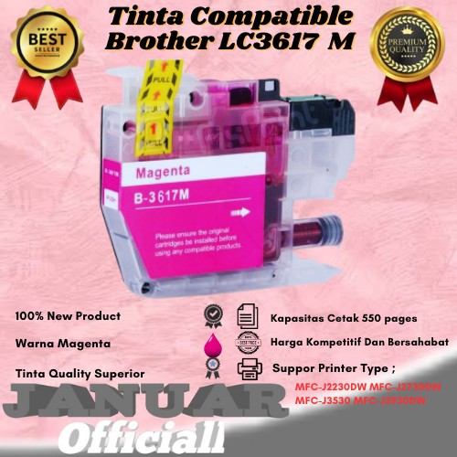 Jual Tinta Catridge Compatible Brother LC3617 LC3617 Magenta ( Merah ...