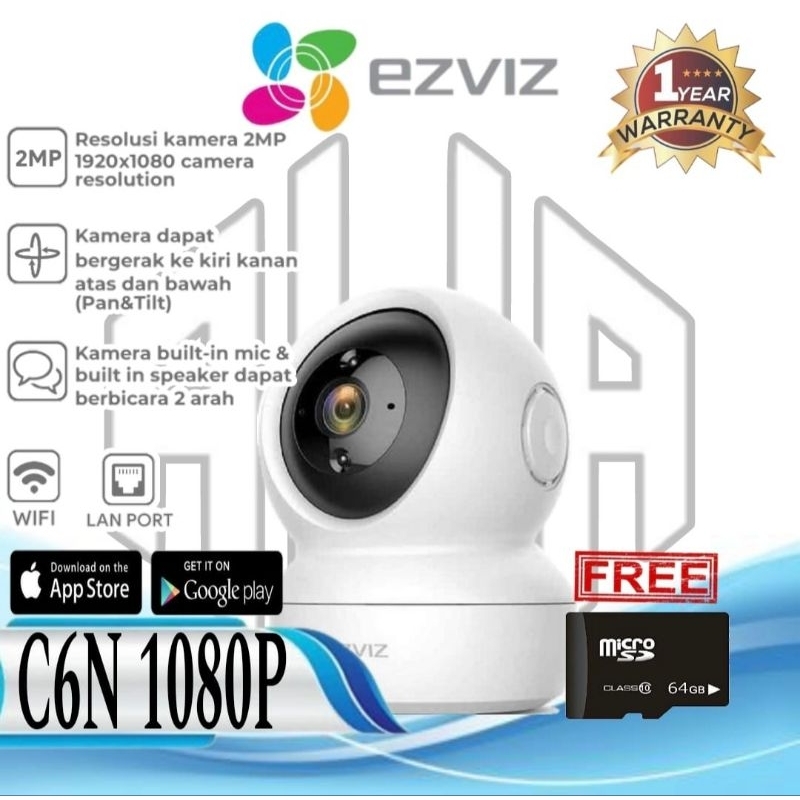 Jual Ezviz C6n 2MP IP Camera CCTV WI-FI Full HD 1080p | Shopee Indonesia