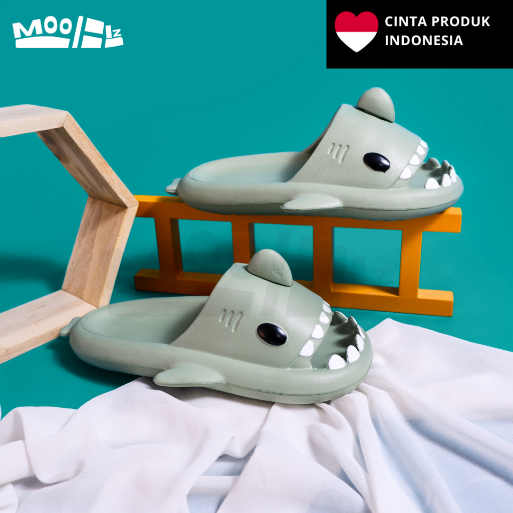 Jual Sandal Slop Hiu Kekinian Couple Keren/Sendal Eva Unisex Casual ...