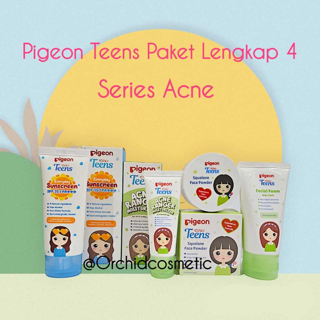Jual Pigeon Teens Paket /Pigeon Skincare Kulit Remaja Acne Brightening ...