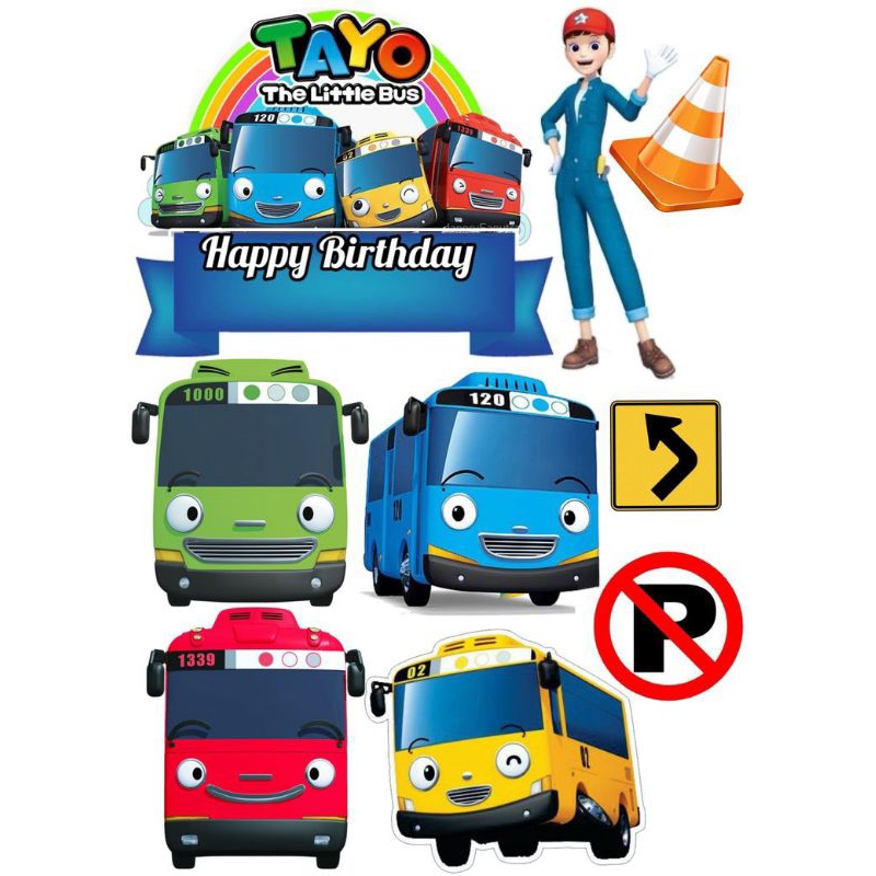 Jual Cetak Topper Tayo, Topper Kue Ultah Murah | Shopee Indonesia