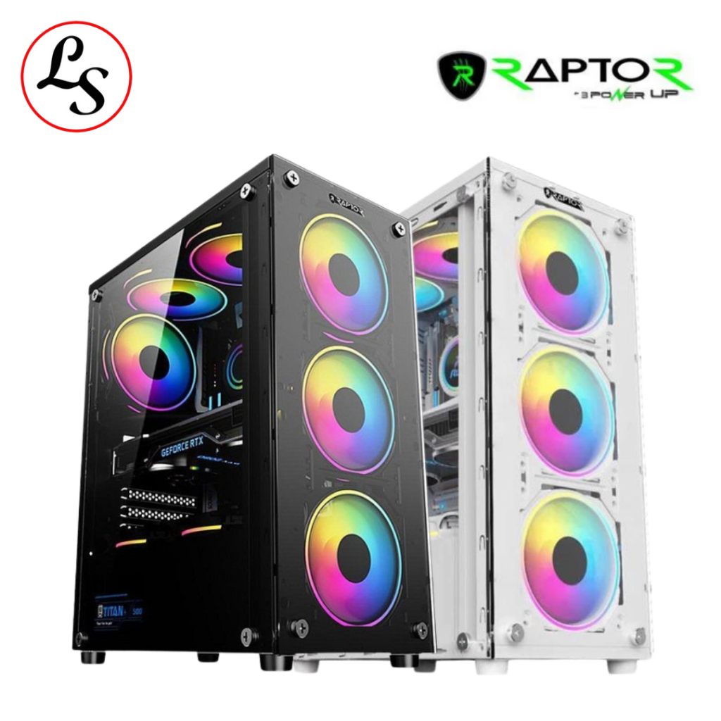 Jual RAPTOR GAMING CASE PowerUp 1652 3 Fans RGB | Shopee Indonesia