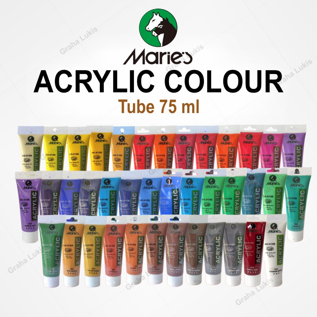 Jual Maries Acrylic Colour 75ml / Cat Akrilik Maries 75 ml | Shopee ...