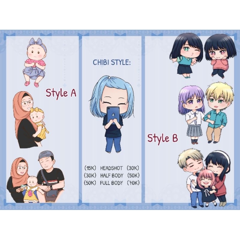 Jual Chibi Art Commission / Jasa Gambar Chibi Style B (Original ...