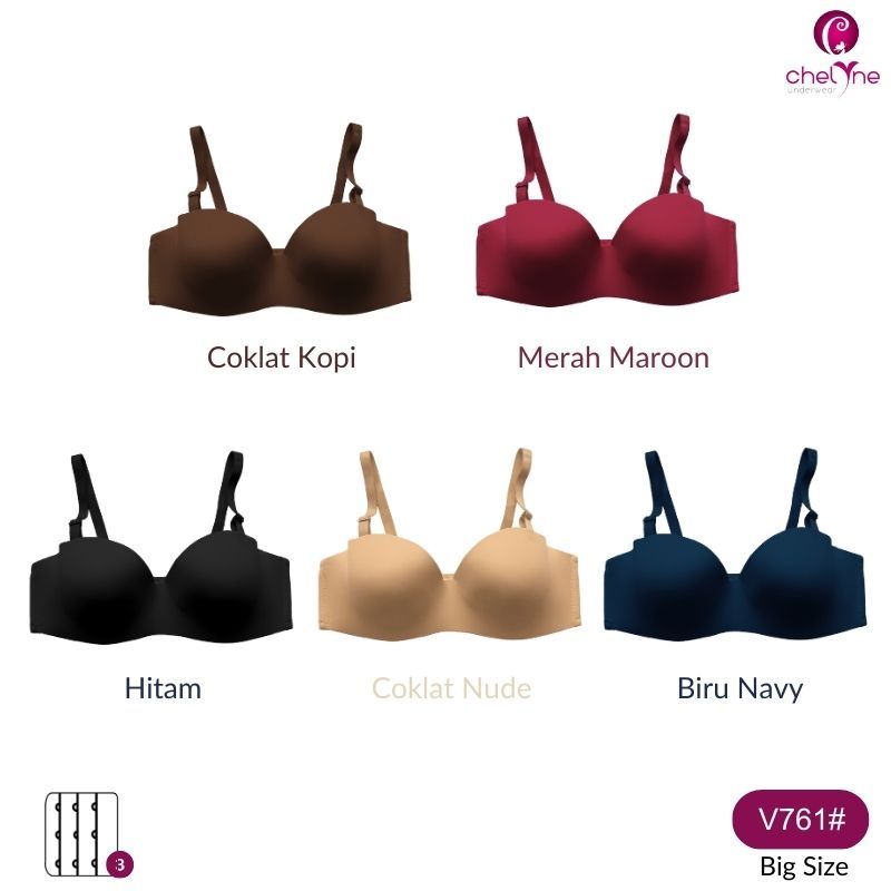 Jual Chelyne BH Seamless Lycra V123 Standar Size / V761 Premium Half ...