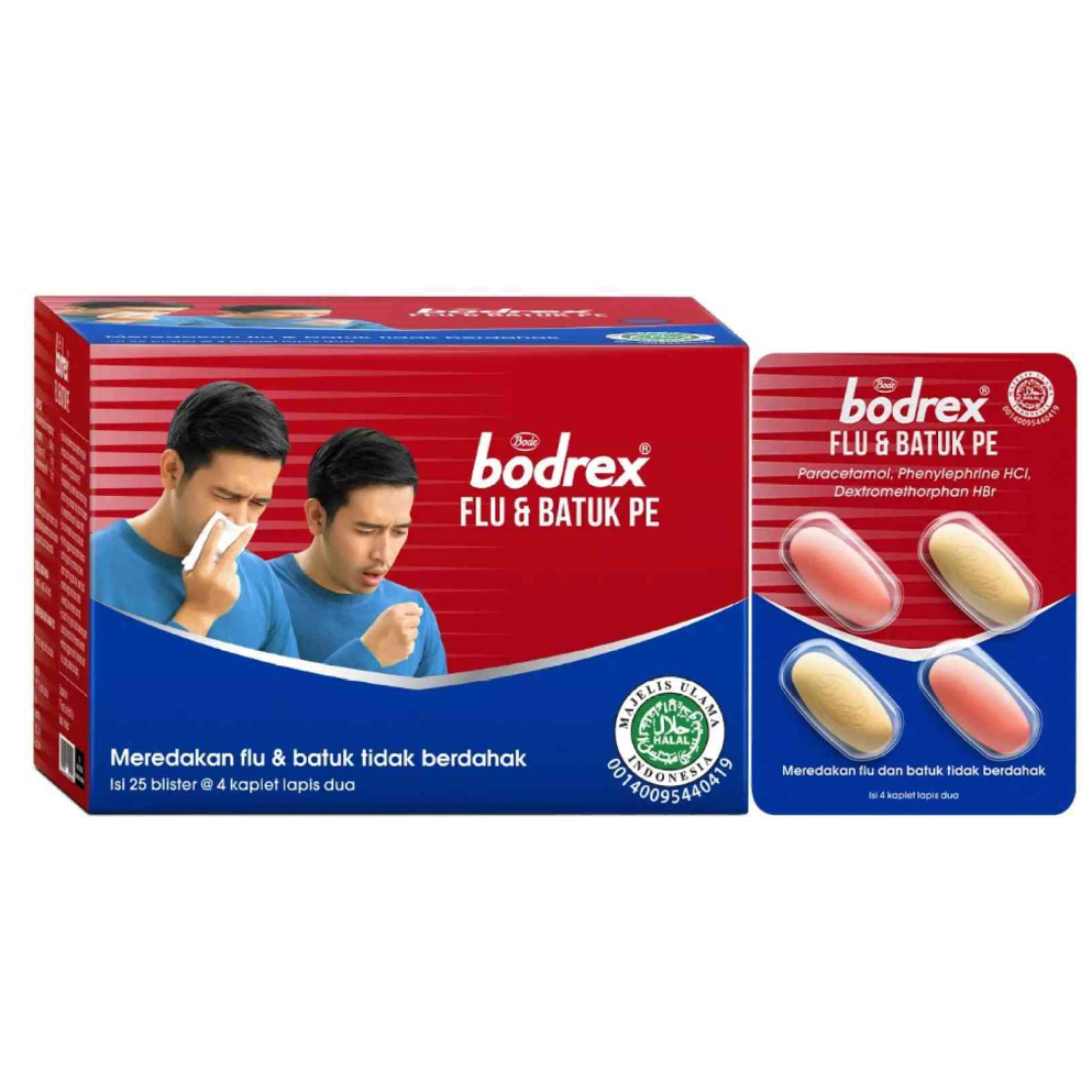 Jual Obat Bodrex Flu & Batuk isi 4 Tablet. 1 Pak (25 Strip) | Shopee ...