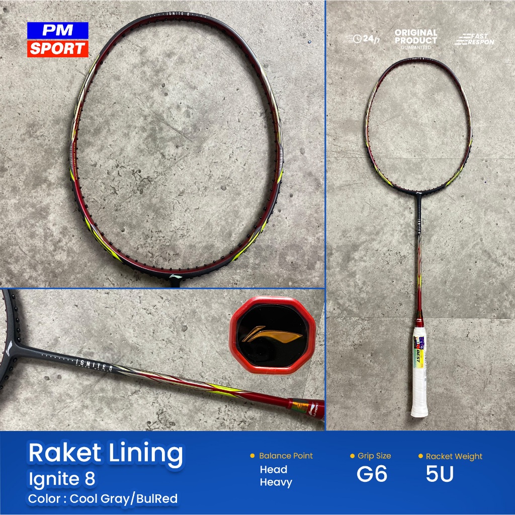 Jual RAKET BADMINTON / BULUTANGKIS LINING IGNITE 8 ORIGINAL | Shopee ...