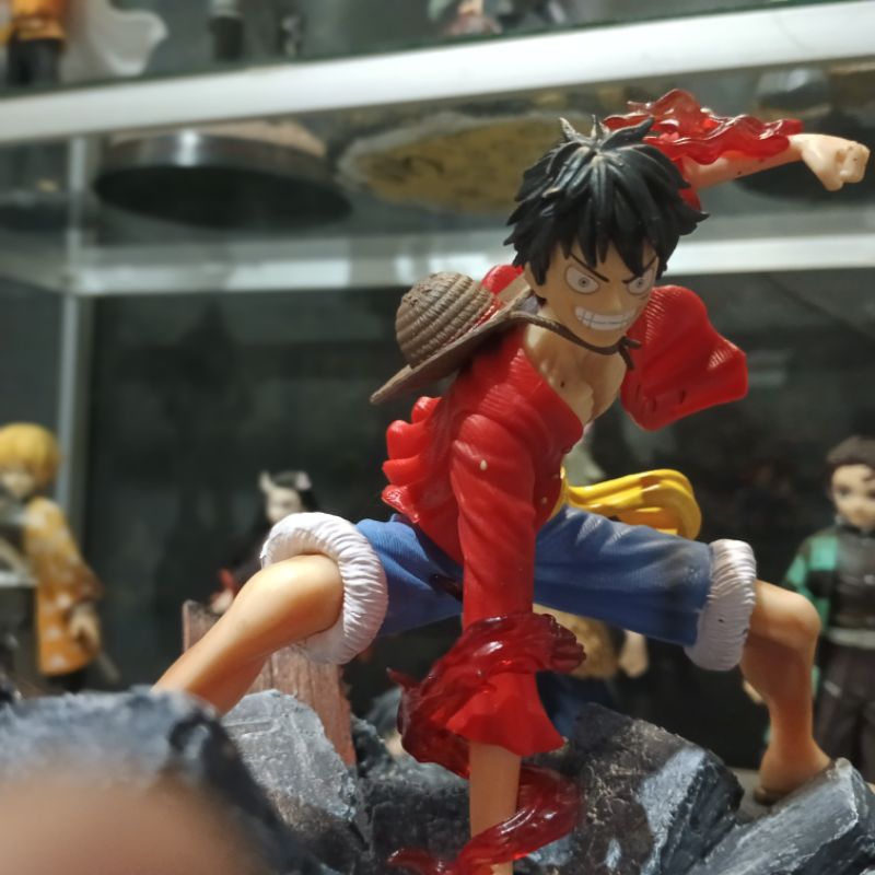 Jual action figure one piece,luffy.. stand base custome | Shopee Indonesia