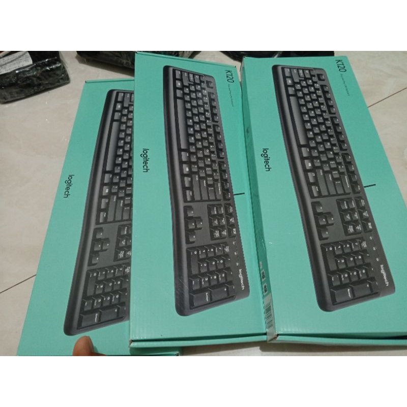 Jual Keyboard Wired Logitech USB K120 Original Ergonomis Murah Awet ...