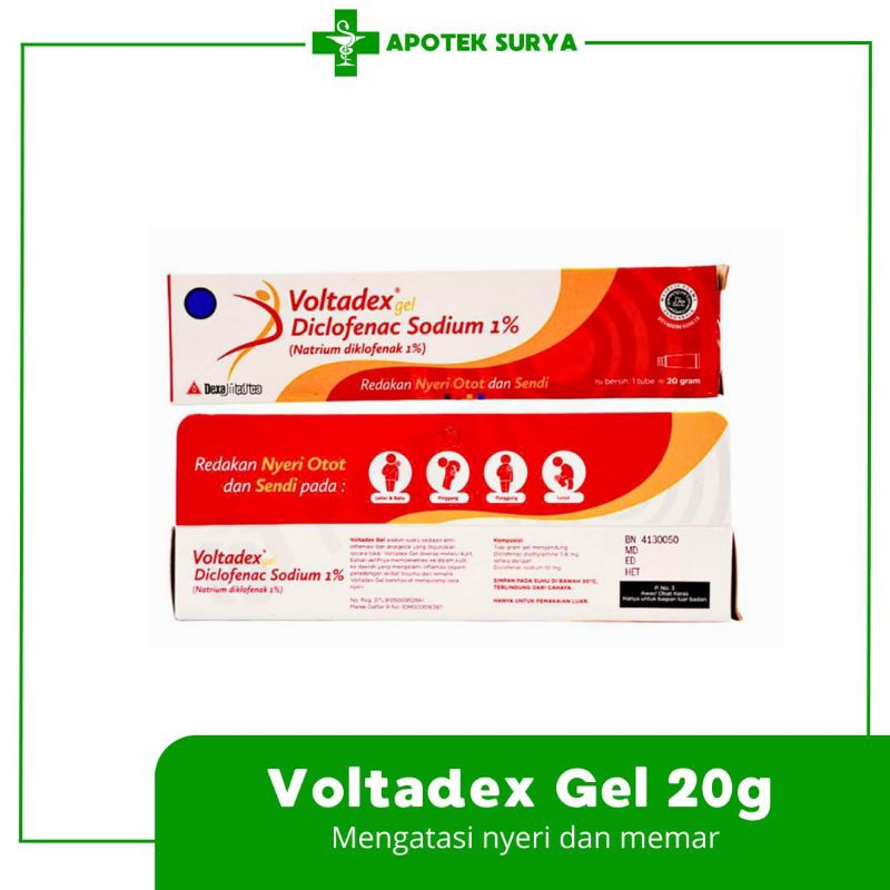 Jual Voltadex Gel 20 Gram Pereda Nyeri | Apotek Surya Semarang | Shopee ...