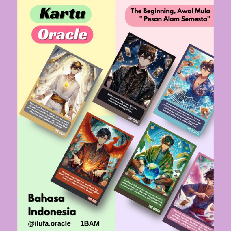 Jual Kartu Oracle Bahasa Indonesia " The Beginning " Anime Male Batik ...