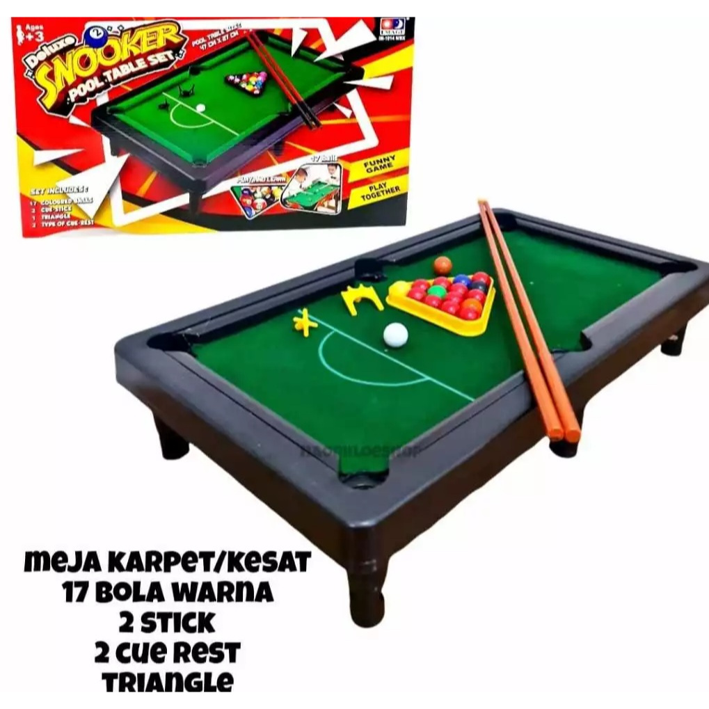 Jual MAINAN MEJA BILLIARD BESAR SNOOKER POOL TABLE SET GAMES BILLIAR ...